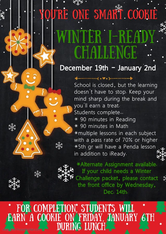 I-Ready Winter Challenge – Bayshore Elementary