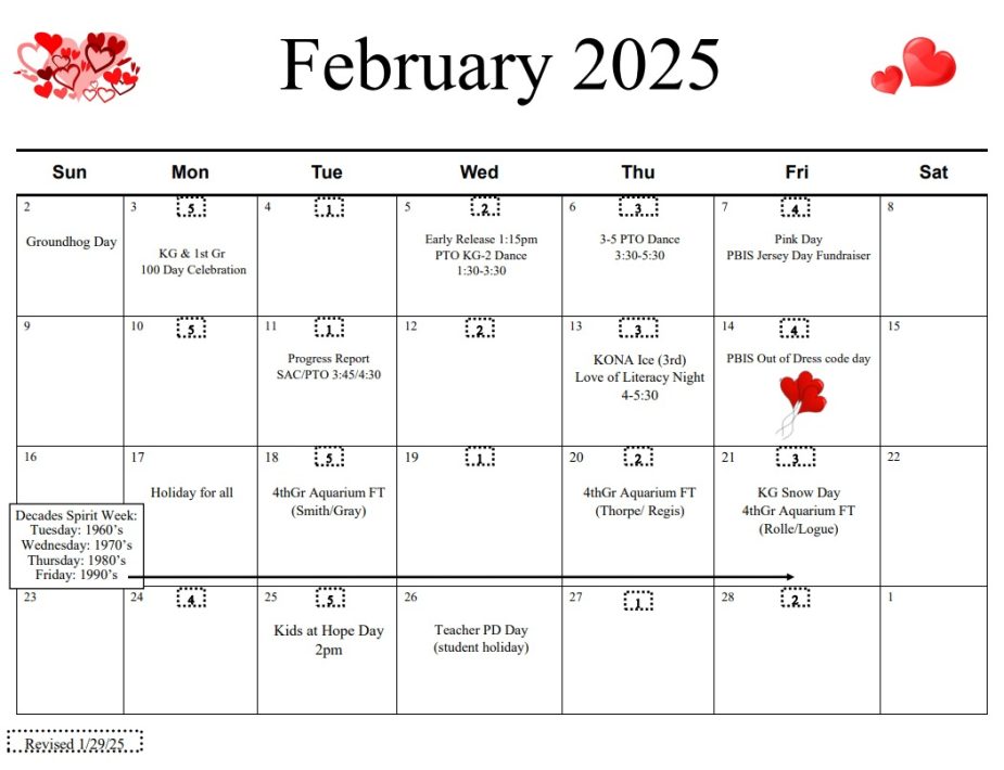 Calendar – Bayshore Elementary