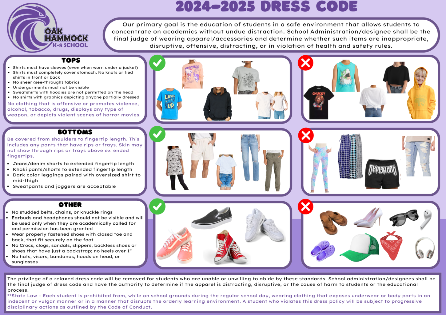Dress Code – Oak Hammock K-8 School