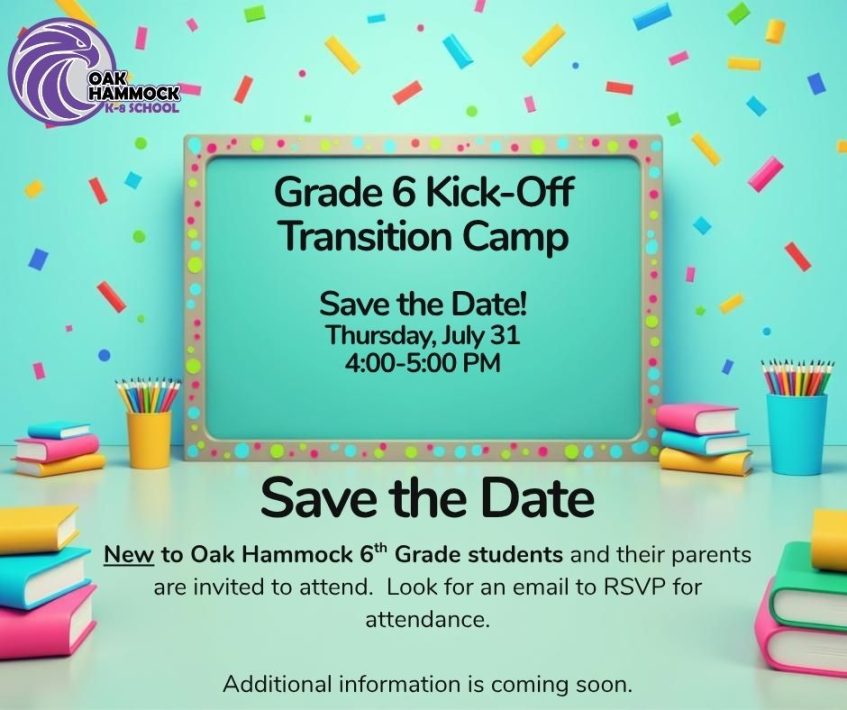 Grade 6 Kick-Off Transition Camp – Oak Hammock K-8 School