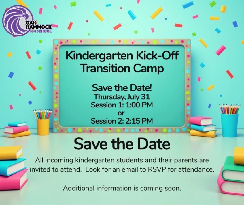 Kindergarten Kick-Off Transition Camp – Oak Hammock K-8 School