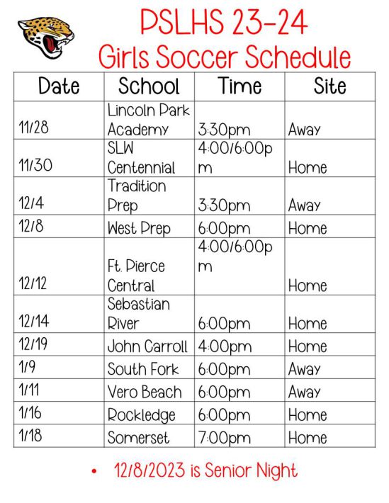 Girls Soccer - Port St. Lucie High School