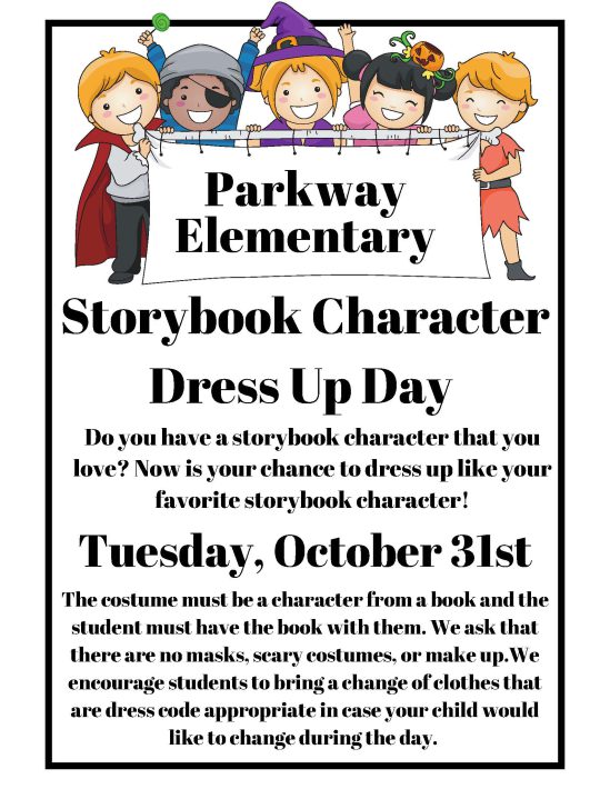 Dress Up as your Favorite Storybook Character – Parkway Elementary